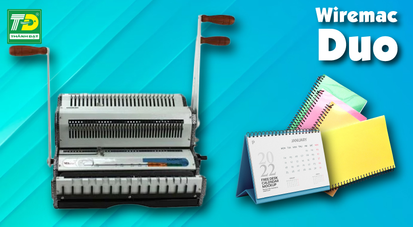 Máy Đóng Sách Lò Xo Kẽm Wiremac - Duo